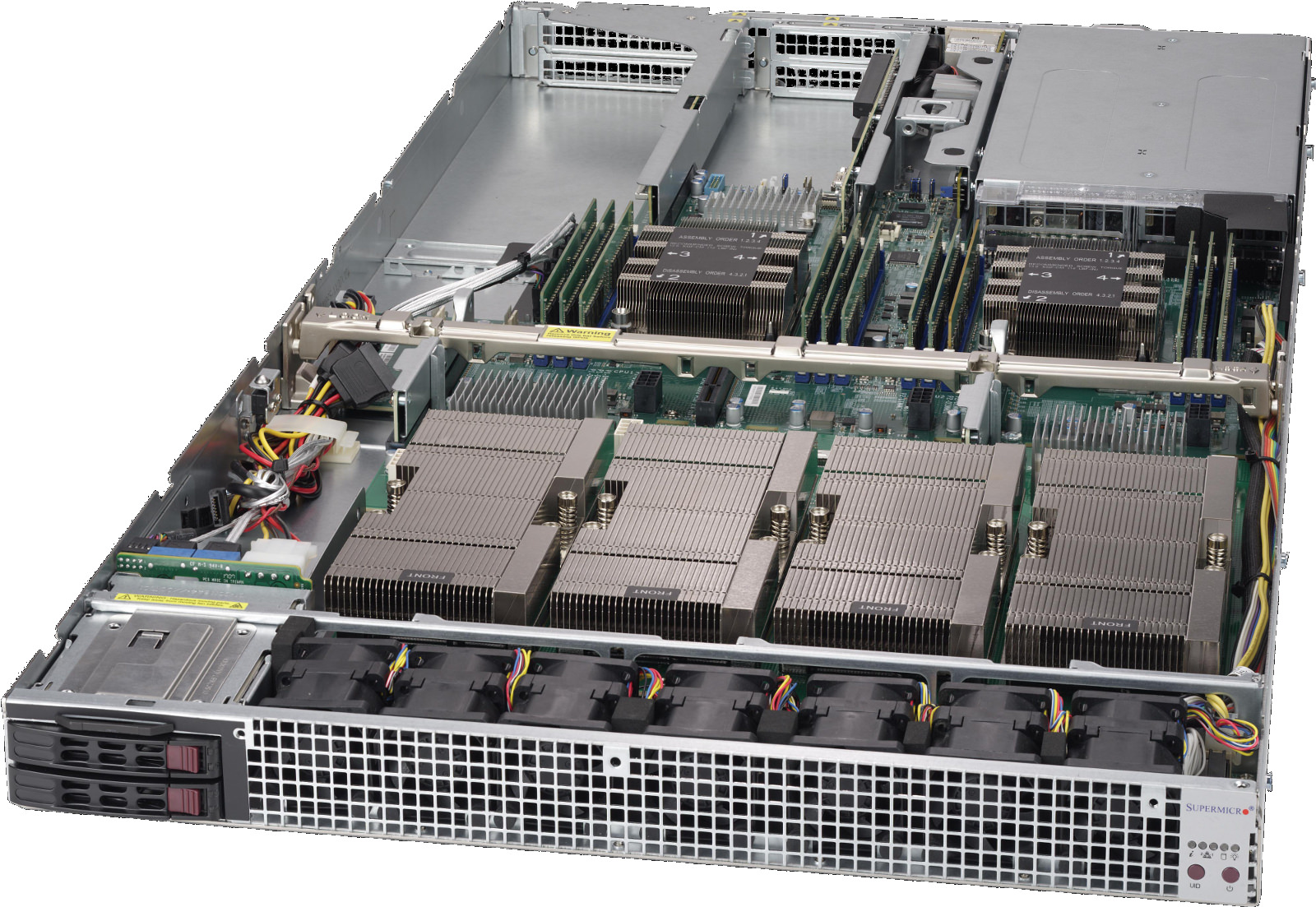 GPU Server, 1HE, 2 x 2.5” HDD/SSD, 4 x NVIDIA Volta V100 GPU 1029GQ ...